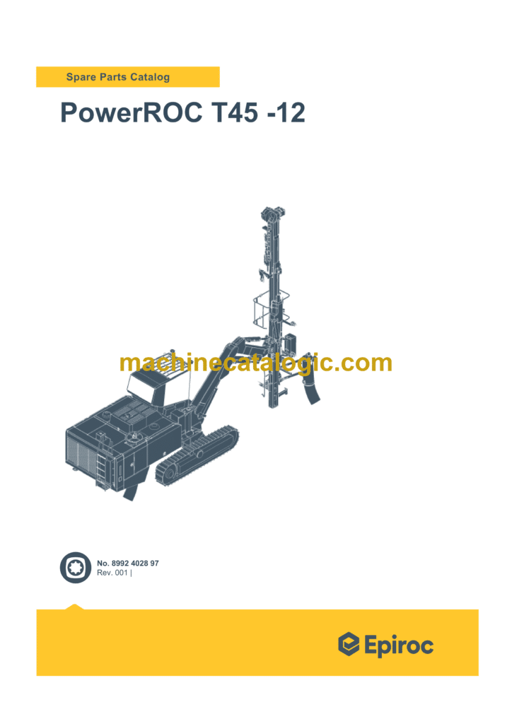 Epiroc PowerROC T45-12 Spare Parts Catalog – Machine Catalogic