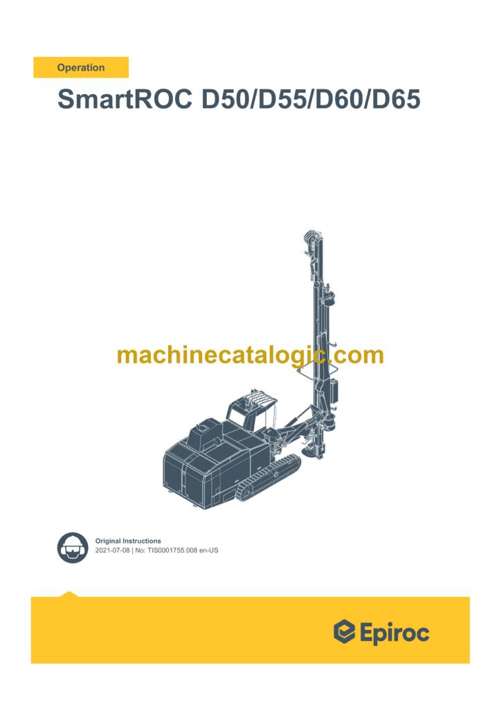 Epiroc SmartROC D50 D55 D60 D65 Stage V MK2 Operation Manual – Machine ...