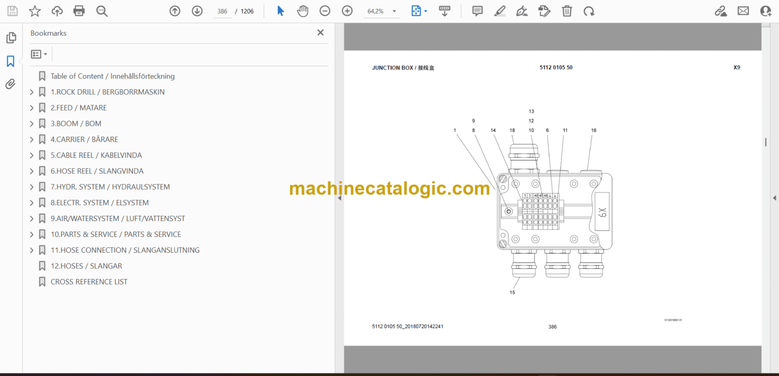 Epiroc 282 Boomer Spare Parts Catalog – Machine Catalogic