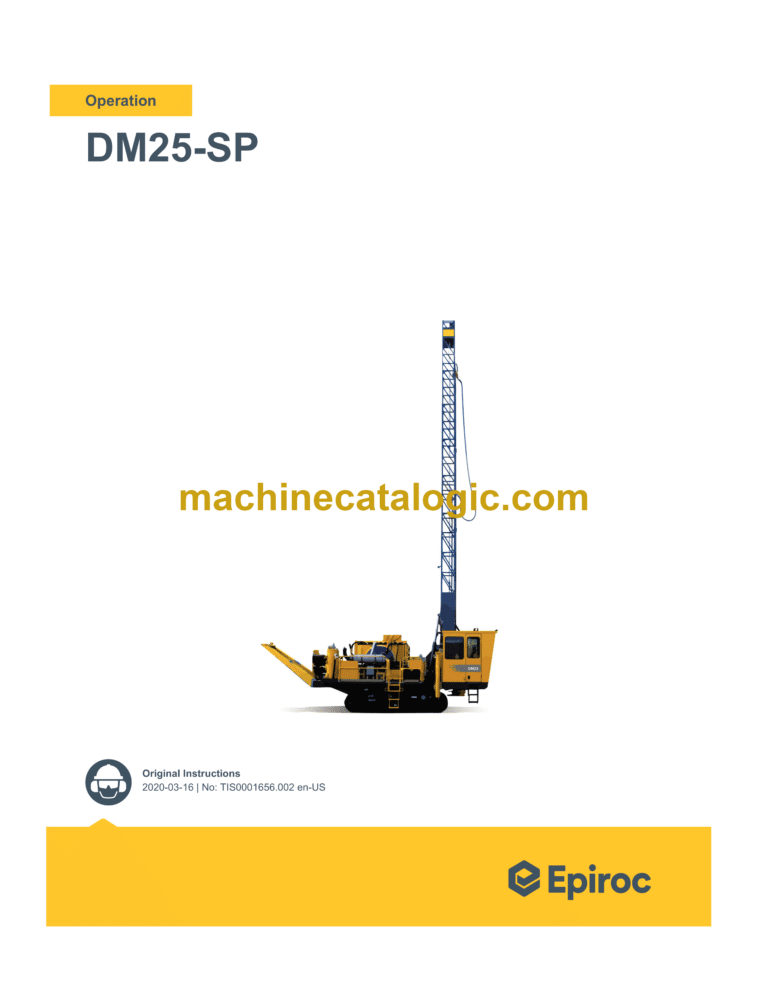 Epiroc DM25, DM25-SP Operation Manual – Machine Catalogic