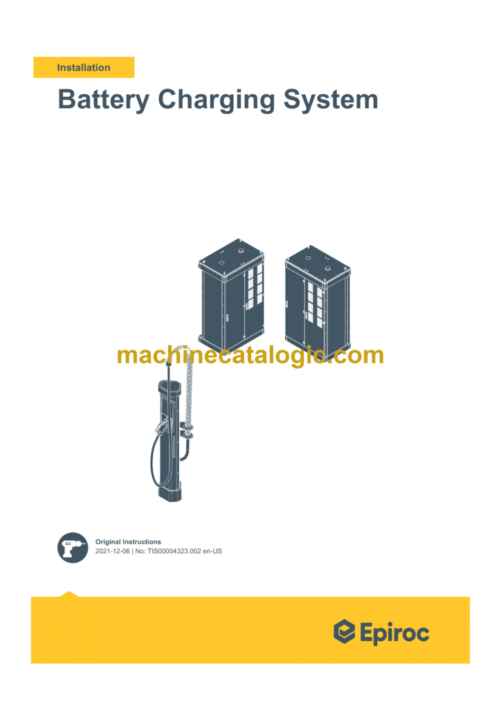 Epiroc Charger 160 160 MV320 Battery Charging System Maintenance Manual ...