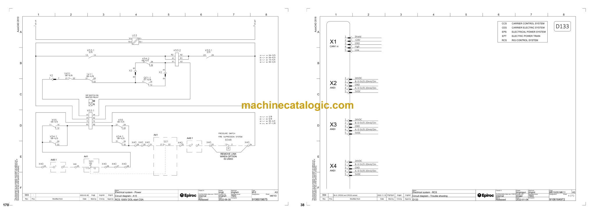 Epiroc Boltec M Diagrams and Drawings Manual