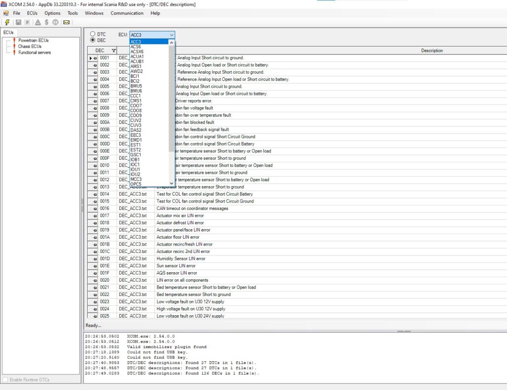 Scania XCOM Version 2.54.0 Diagnostic Tool – Machine Catalogic