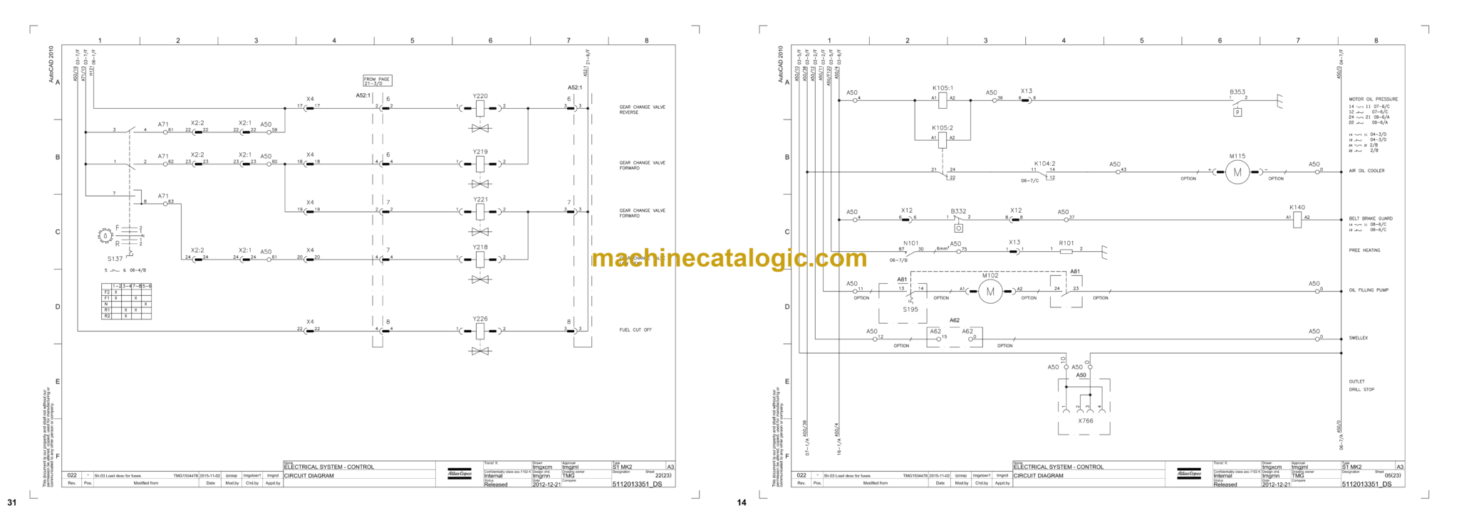 Atlas Copco Simba S7D Diagrams and Drawings Manual – Machine Catalogic
