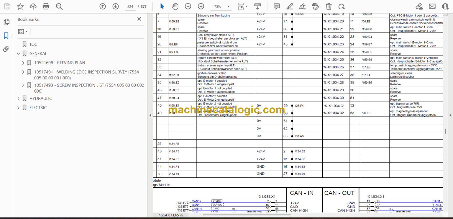Liebherr LHM 550 Mobile Harbour Crane Technical Information (141097)