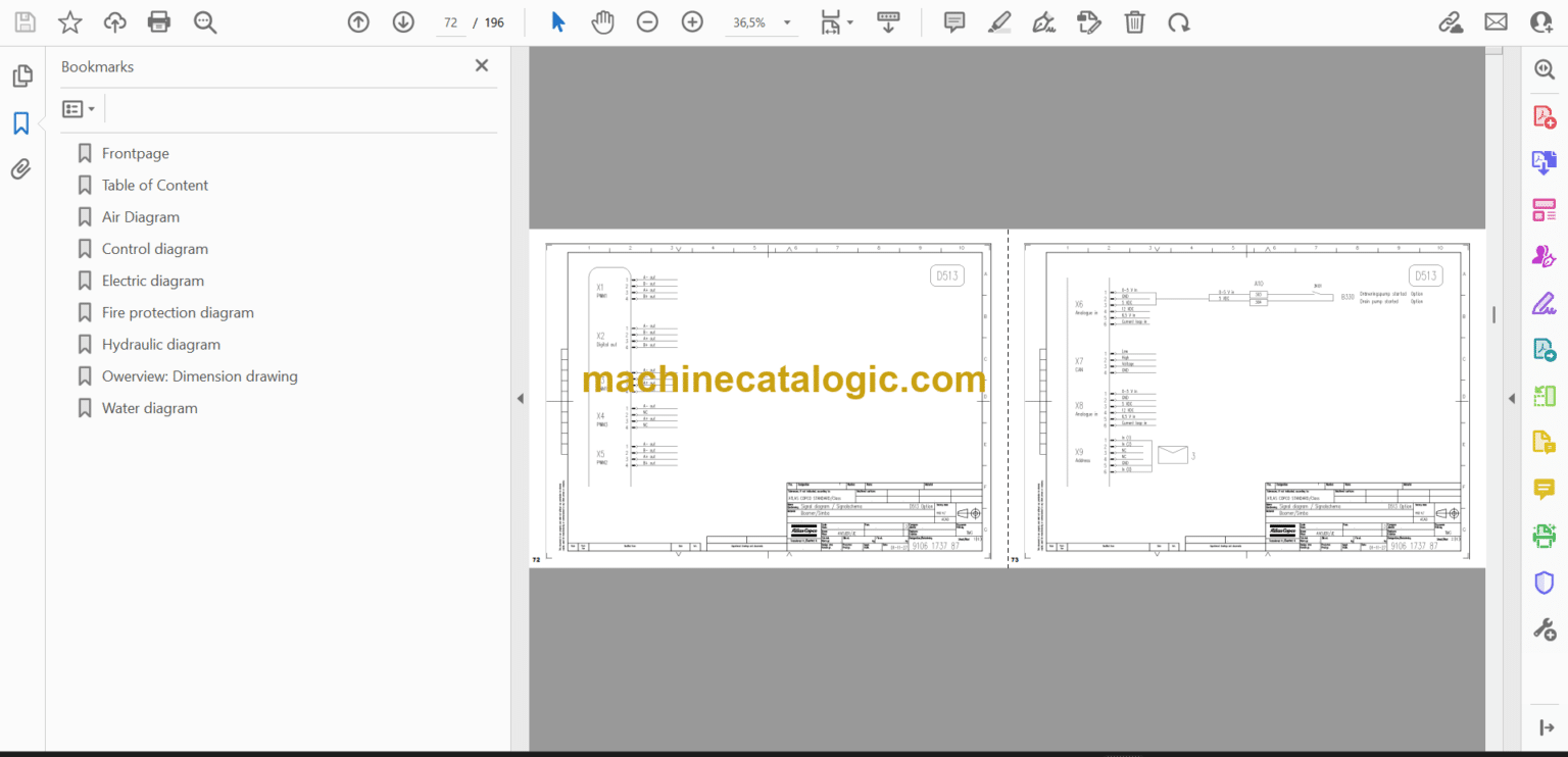 Atlas Copco Simba L6C Diagrams and Drawings Manual