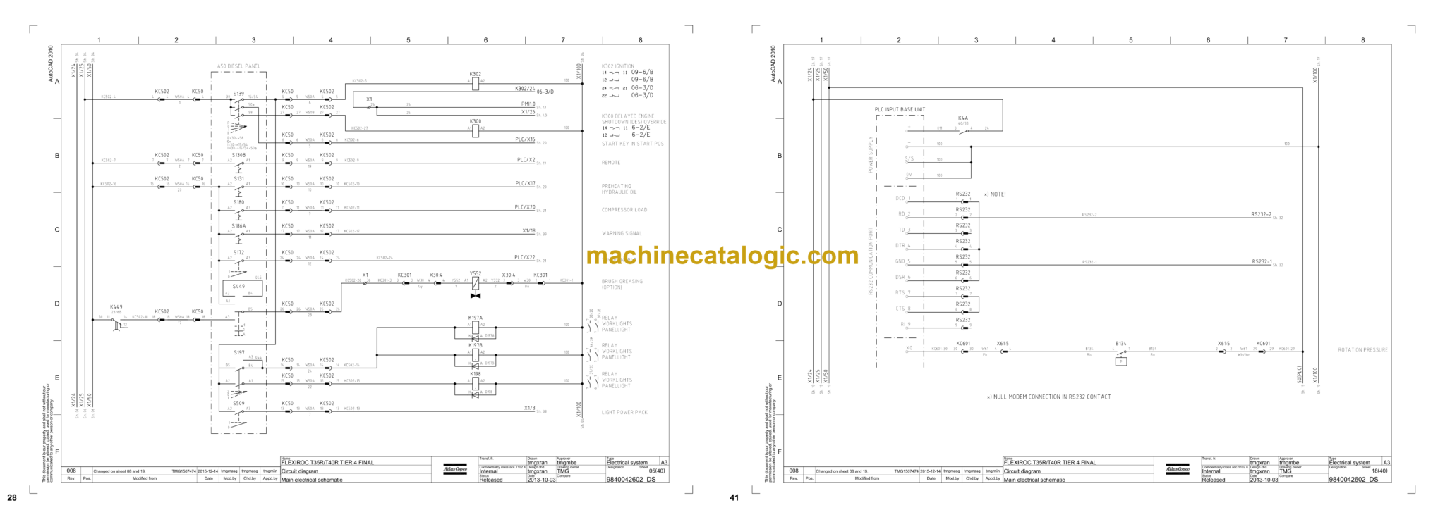 Atlas Copco FlexiROC T35R-01 Tier 4 Final Diagrams and Drawings Manual