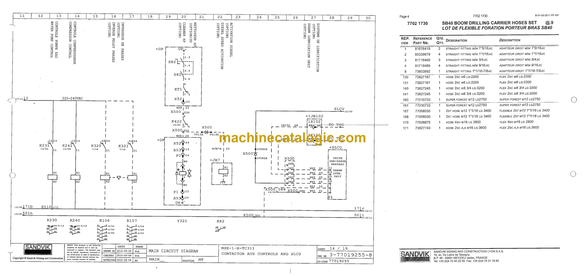 Sandvik DD311-40 Drill Rig Parts Manual (5317) – Machine Catalogic