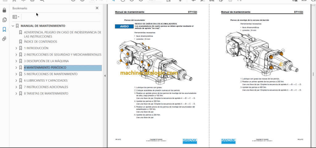 Sandvik DT1132i Drilling Rig Full Documents (Service, Operator ...