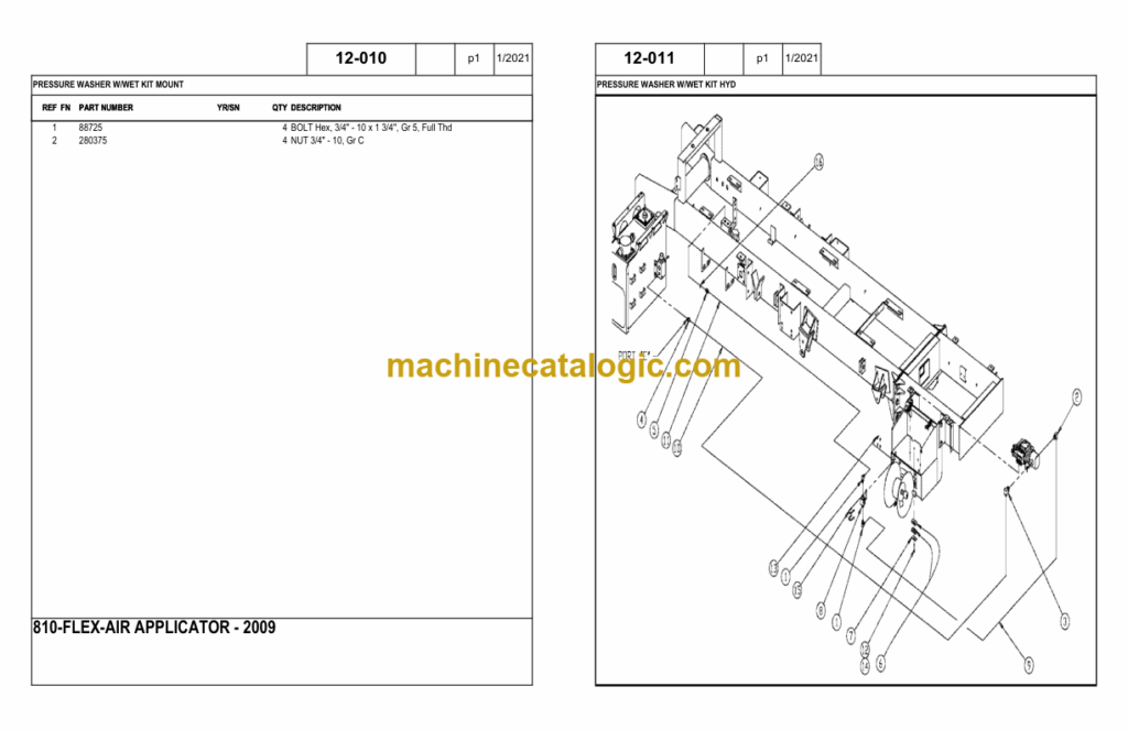 Case 810 Flex Air Applicator Parts Catalog