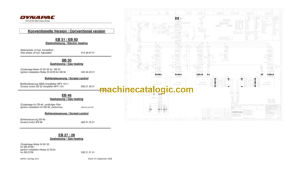 Dynapac EB34 Paving Electrical Schematics Diagrams – Machine Catalogic