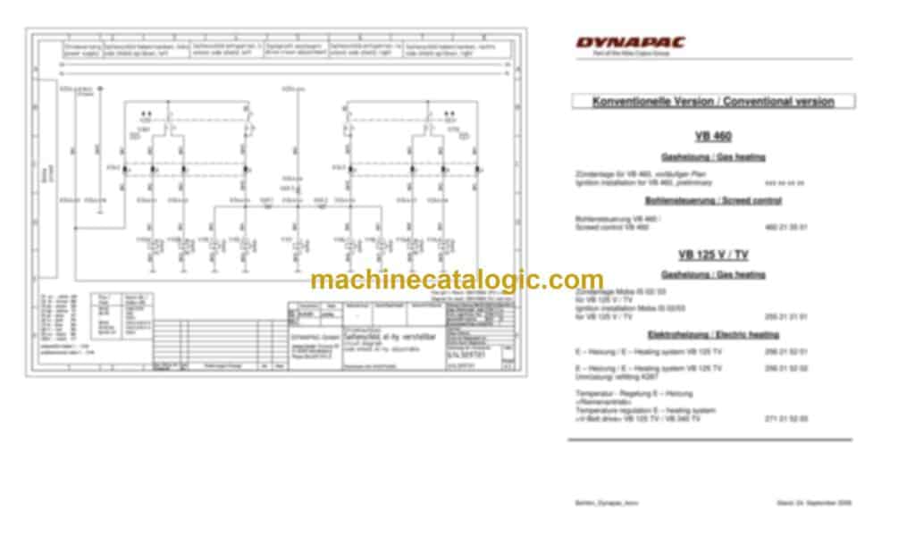 Dynapac EB46 Paving Electrical Schematics Diagrams – Machine Catalogic