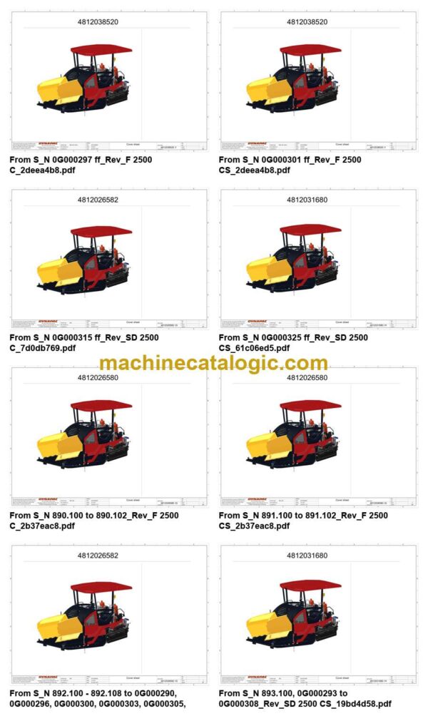 Dynapac SD2500C Paving Electrical Schematics Diagrams – Machine Catalogic