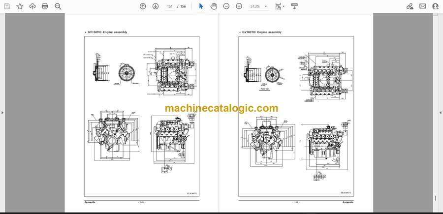 Doosan GV158TIC, GV180TIC, GV222TIC Generator Natural Gas Engine ...