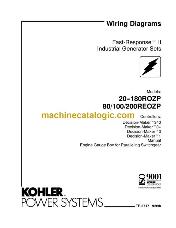 Kohler 20ROZP, 180ROZP, 80REOZP, 100REOZP, 200REOZP Fast Response2 ...