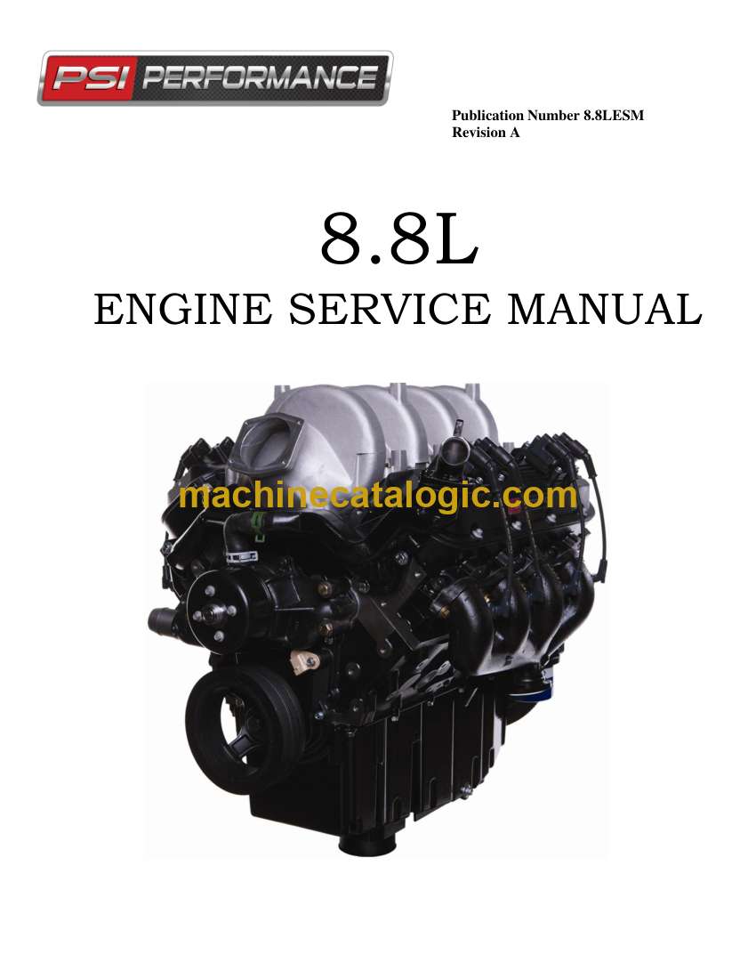 PSI Performance 8.8L Engine Service Manual (tp6870) – Machine Catalogic
