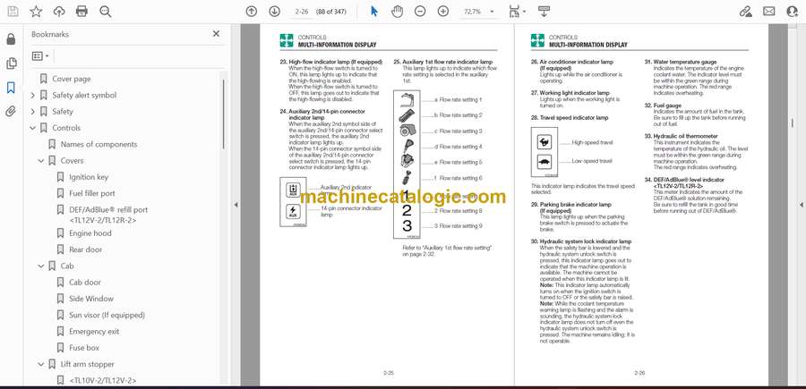 Takeuchi TL10V2, TL12V2, TL12R2 Track Loader Operators Manual (AR1EN028 ...