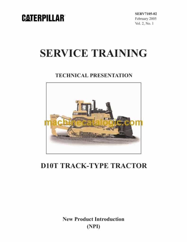 Cat D10T Track-Type Tractor Training Manual (7105V2N1) – Machine Catalogic
