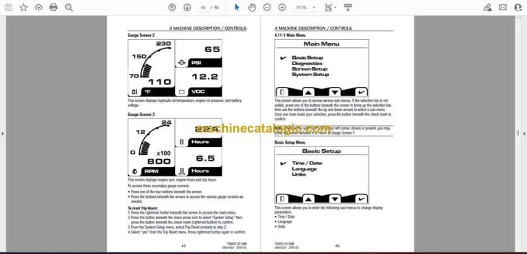Takeuchi TS80V2 Operation and Maintenance Manual (0404-654) – Machine ...