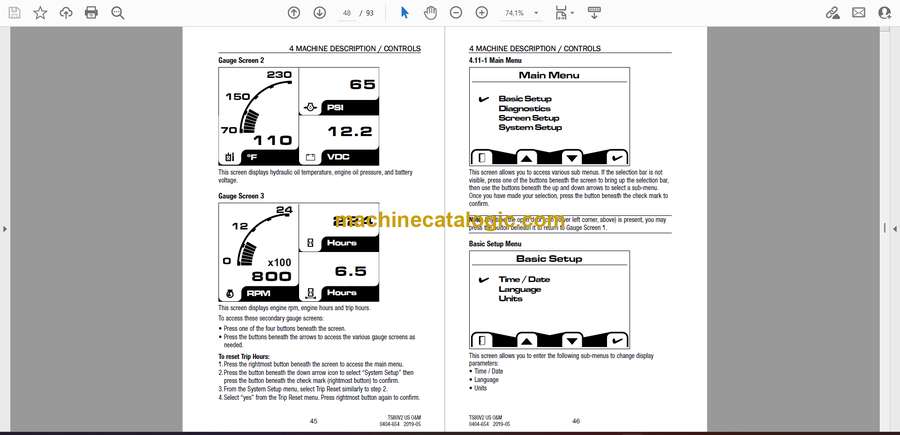 Takeuchi TS80V2 Operation and Maintenance Manual (0404-654) – Machine ...