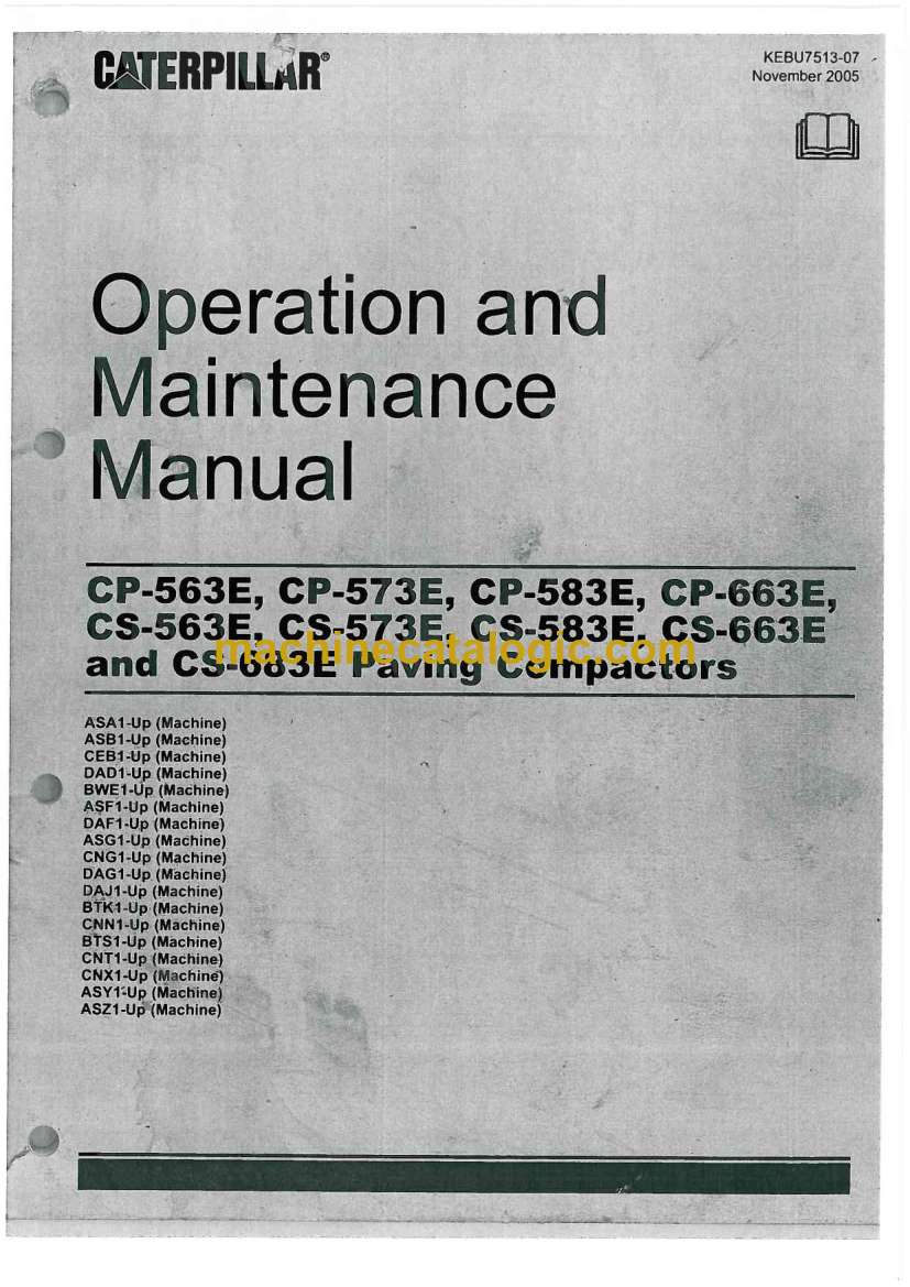 Cat CP563E, CP573E, CP583E, CP663E, CS563E, CS573E, CS583E, CS663E ...
