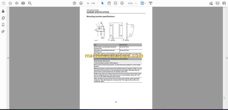 Takeuchi TKB402-S Hydraulic Hammer Operators Manual – Machine Catalogic
