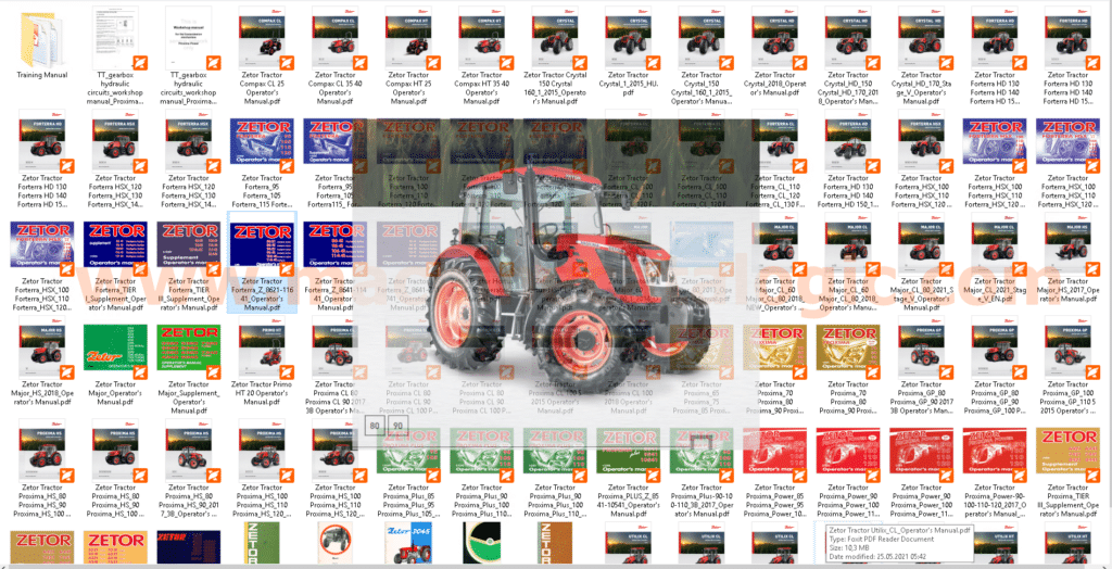 Zetor Tractor Operator Manuals PDF Collection – Machine Catalogic